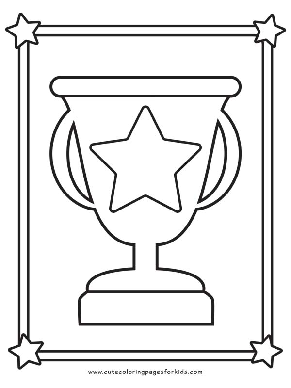 Trophy Coloring Pages - Cute Coloring Pages For Kids