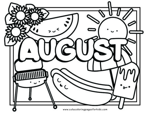 August Coloring Pages (Free Printables) - Cute Coloring Pages For Kids