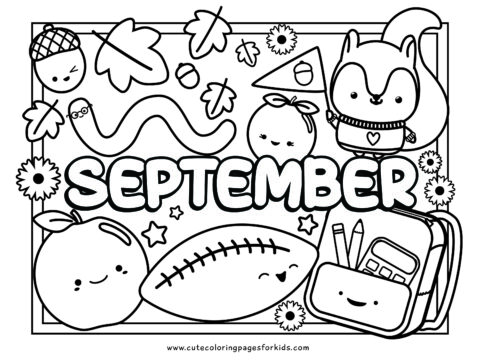 September Coloring Pages - Cute Coloring Pages For Kids