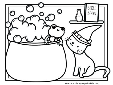 18 Cute Halloween Coloring Pages (Free Printable PDFs) - Cute Coloring ...