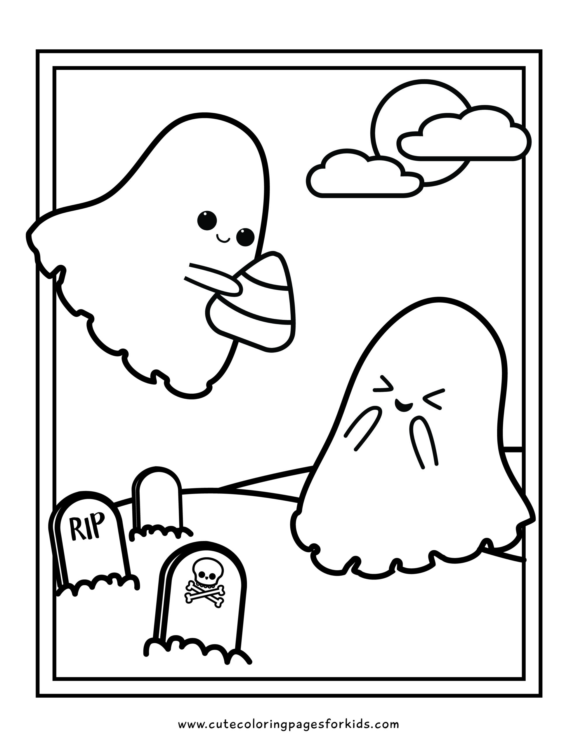 18 Cute Halloween Coloring Pages (Free Printable PDFs) - Cute Coloring ...