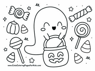 18 Cute Halloween Coloring Pages (Free Printable PDFs) - Cute Coloring ...