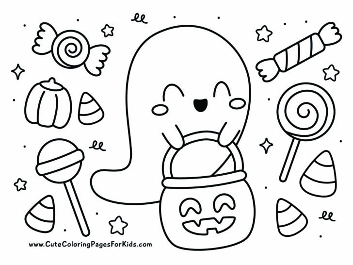 18 Cute Halloween Coloring Pages (Free Printable PDFs) - Cute Coloring ...