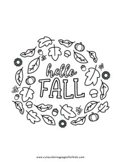Fall Coloring Pages - Cute Coloring Pages For Kids
