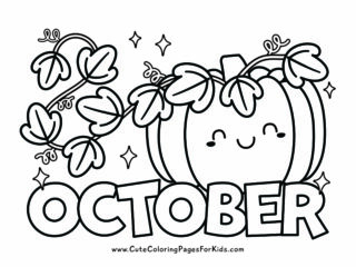 October Coloring Pages - Cute Coloring Pages For Kids