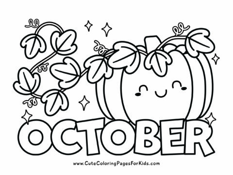 October Coloring Pages - Cute Coloring Pages For Kids