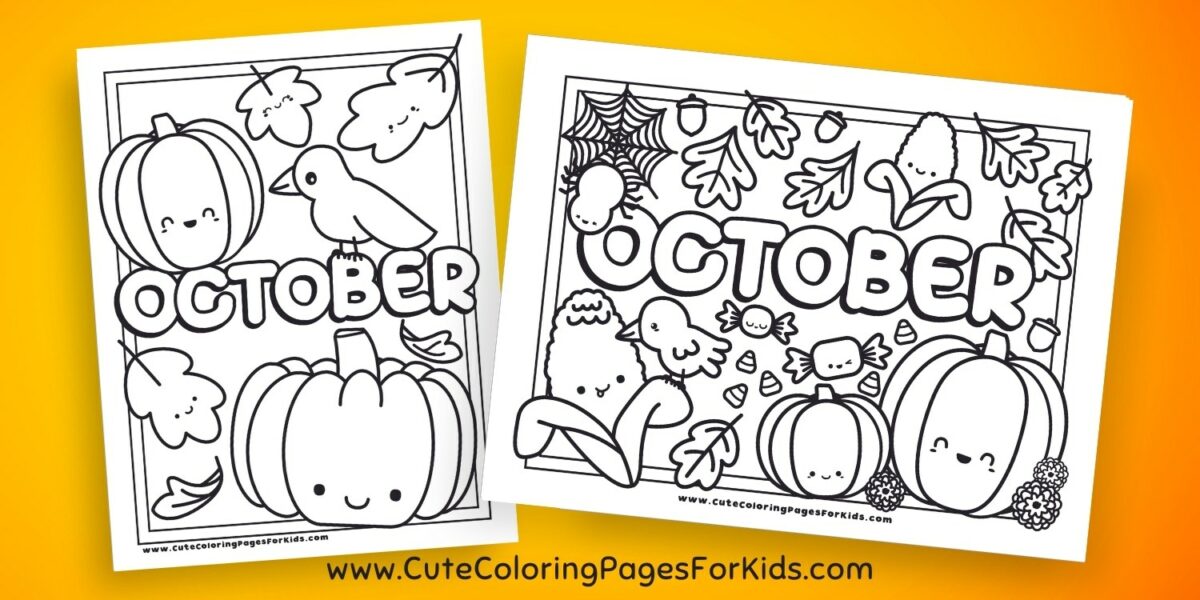 October Coloring Pages - Cute Coloring Pages For Kids