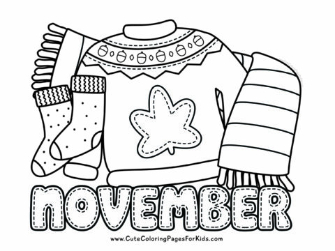 November Coloring Pages: 9 Free Printables for Kids - Cute Coloring ...