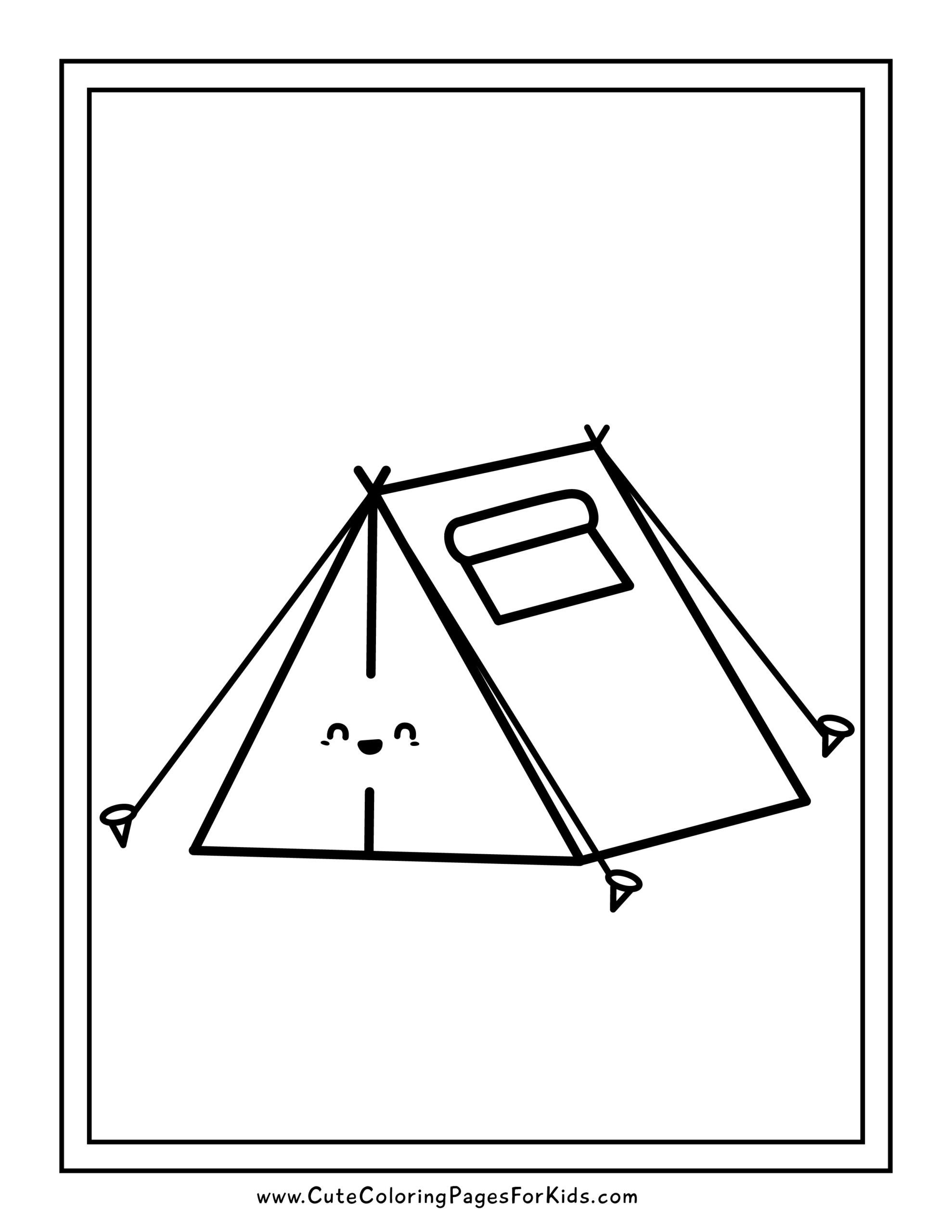 Camping Coloring Pages - Cute Coloring Pages For Kids