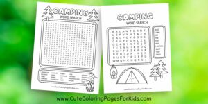 Camping Word Searches - Cute Coloring Pages For Kids