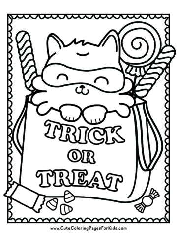 18 Cute Halloween Coloring Pages (Free Printable PDFs) - Cute Coloring ...