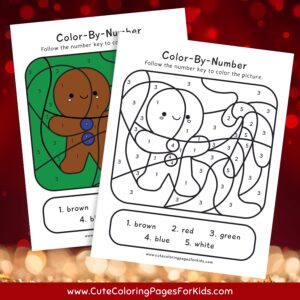 Christmas Color By Number: 2 Free Printable PDFs - Cute Coloring Pages ...