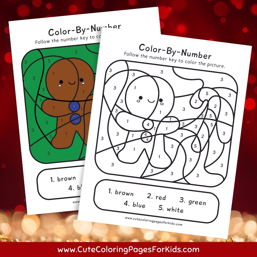 Christmas Color By Number: 2 Free Printable PDFs - Cute Coloring Pages ...