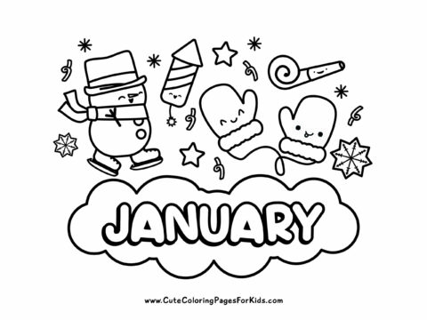 January Coloring Pages - Cute Coloring Pages For Kids