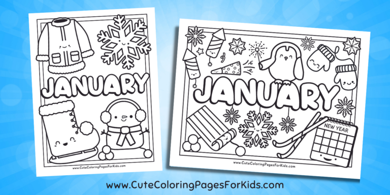 January Coloring Pages - Cute Coloring Pages For Kids