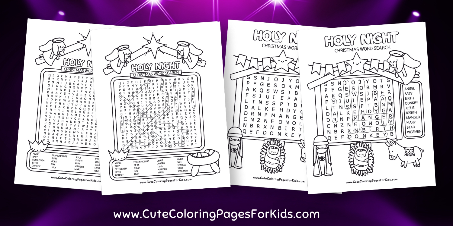 Religious Christmas Word Search - Cute Coloring Pages For Kids
