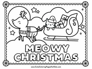 Christmas Coloring Pages: 25 Cute, Free Printable Downloads - Cute ...
