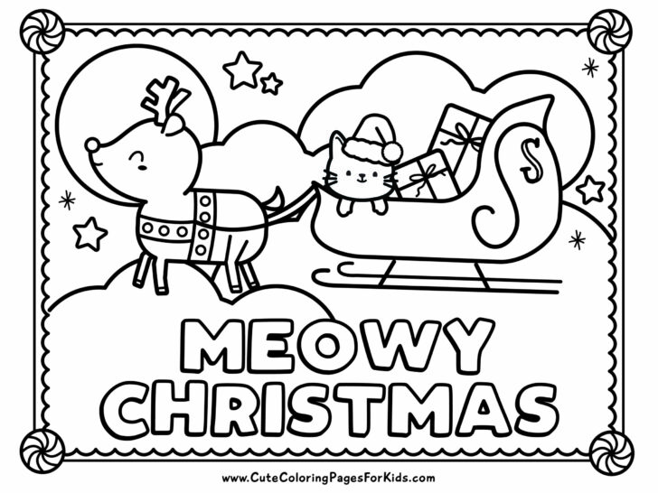 Christmas Coloring Pages: 25 Cute, Free Printable Downloads - Cute ...