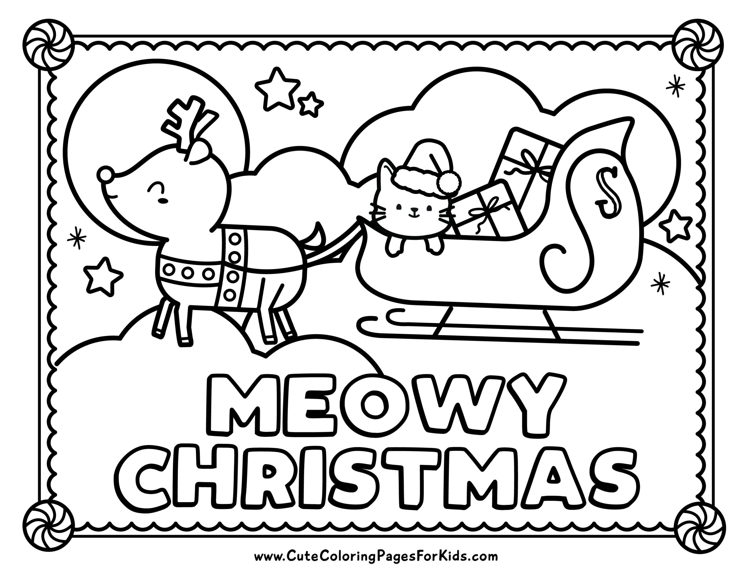 Christmas Coloring Pages: 25 Cute, Free Printable Downloads - Cute ...