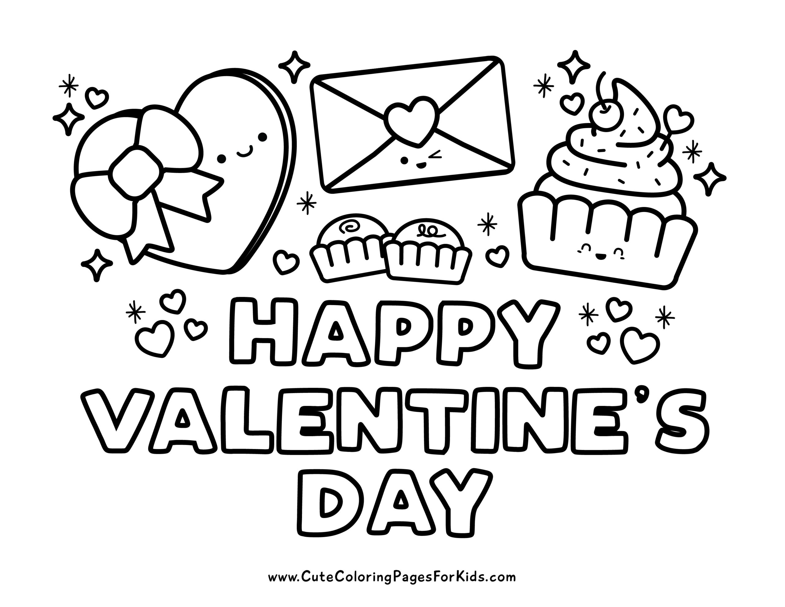 Valentine's Day Coloring Pages: Free Printable PDFs - Cute Coloring ...