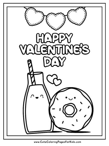 Valentine's Day Coloring Pages: Free Printable PDFs - Cute Coloring ...