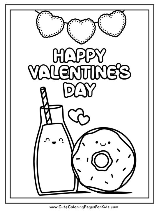 Valentine Painting Kits 1884 Hull Valentines Day Printable Coloring ...