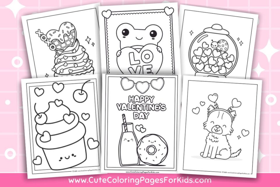 Valentine's Day Coloring Pages: Free Printable PDFs - Cute Coloring ...
