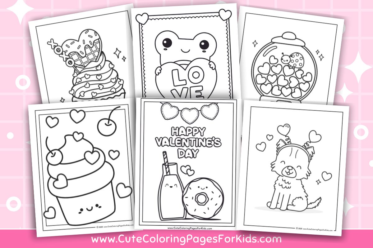Valentine's Day Coloring Pages: Free Printable PDFs - Cute Coloring ...
