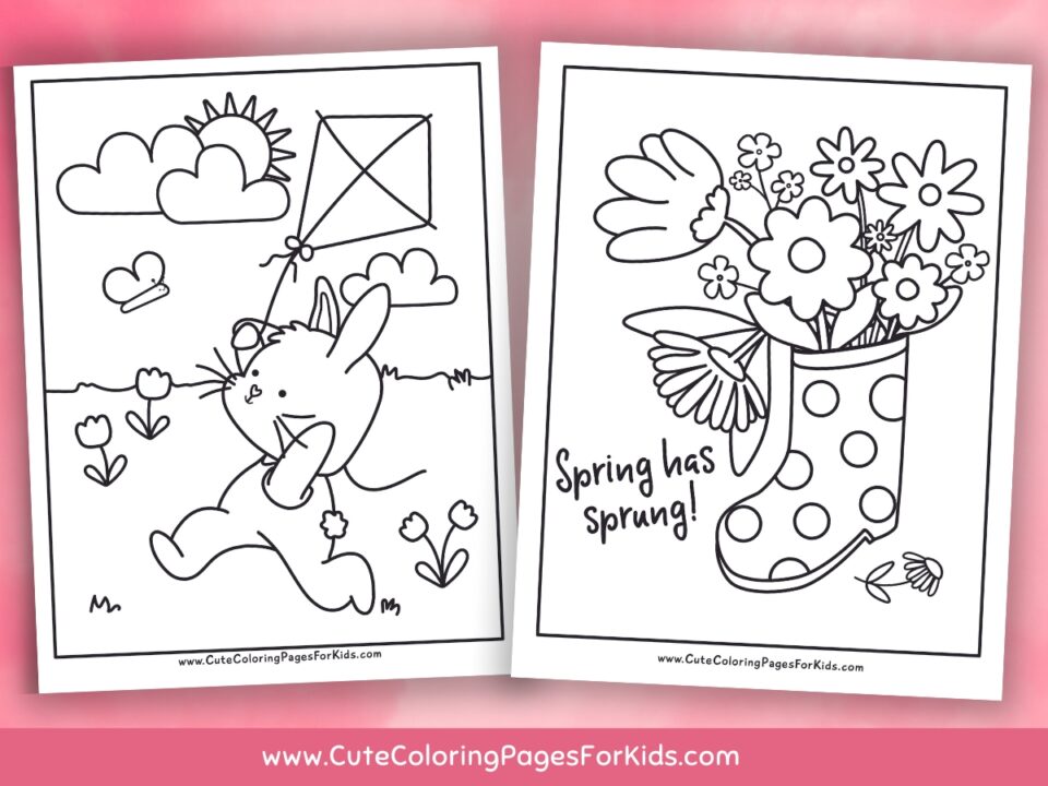 Spring Coloring Pages: 14 Free Printable PDFs - Cute Coloring Pages For ...