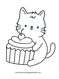 Kitty Cat Coloring Pages: 10 Free Printable PDFs - Cute Coloring Pages ...