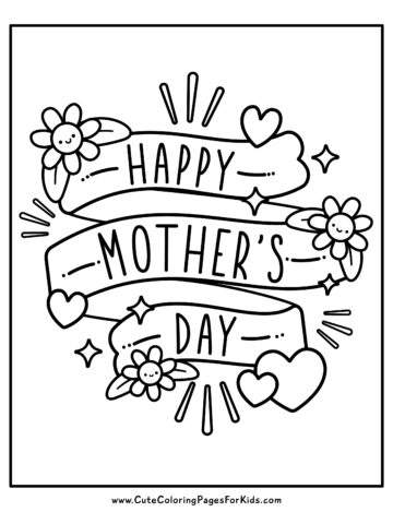 Mother's Day Coloring Pages (19 Free Printables) - Cute Coloring Pages ...