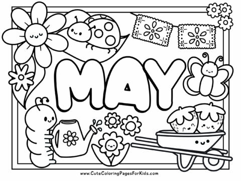 May Coloring Pages - Cute Coloring Pages For Kids