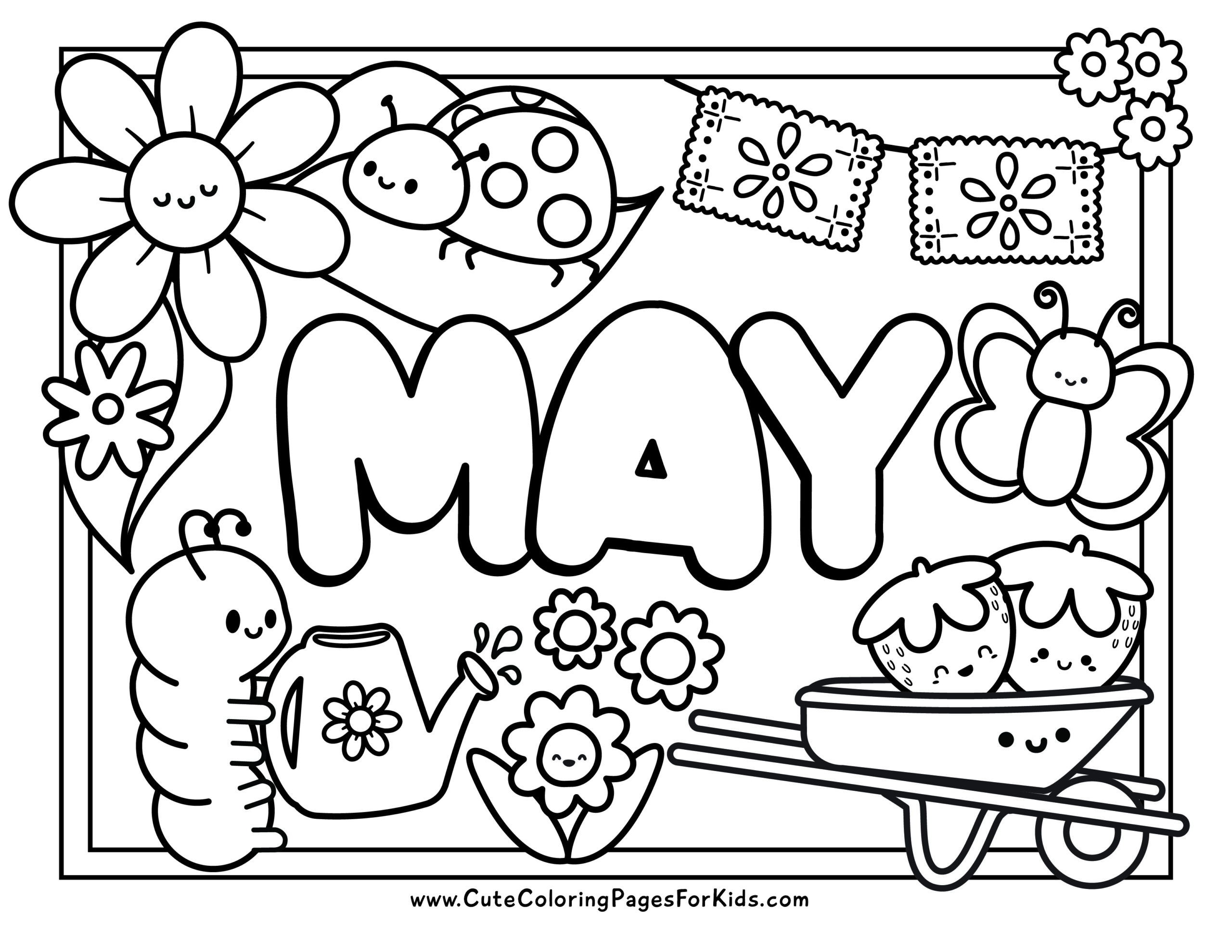 May Coloring Pages - Cute Coloring Pages For Kids