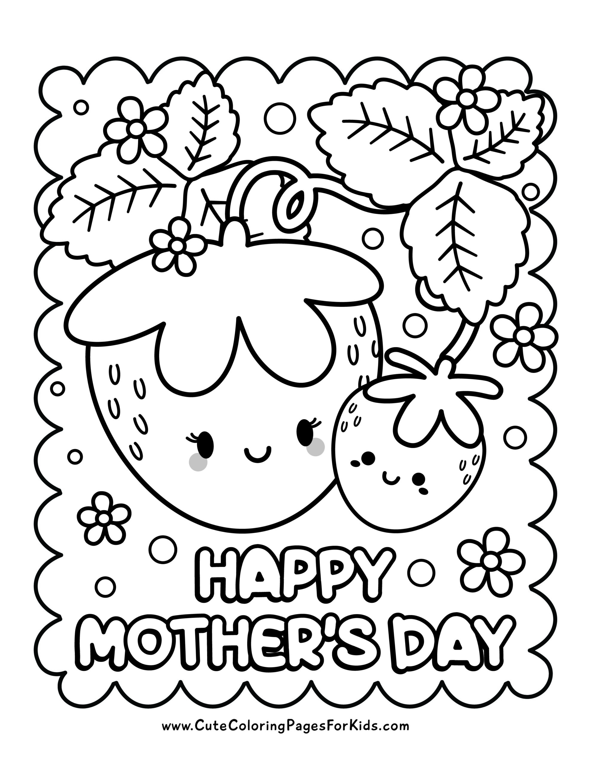 Mother's Day Coloring Pages (19 Free Printables) - Cute Coloring Pages ...