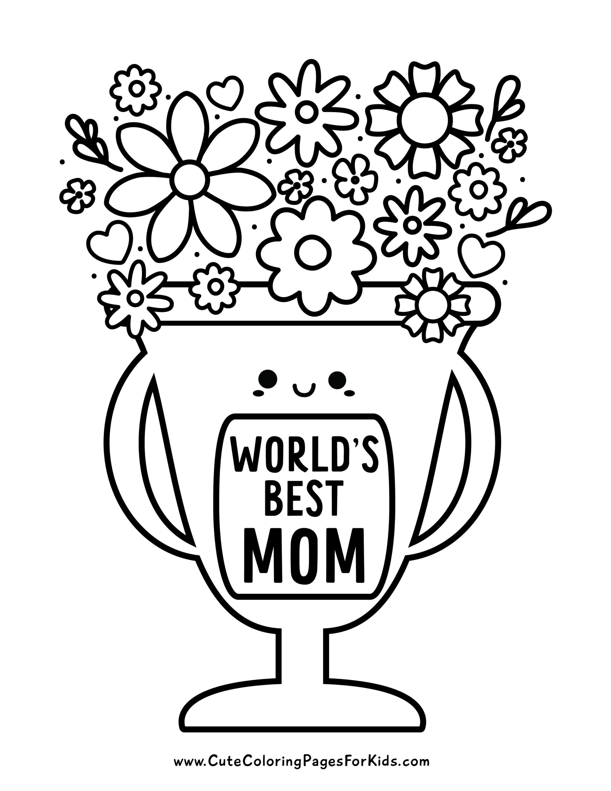 Mother's Day Coloring Pages (19 Free Printables) - Cute Coloring Pages ...