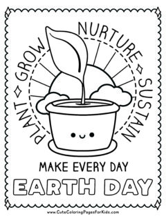 Earth Day Coloring Pages (Free Printable PDFs) - Cute Coloring Pages ...