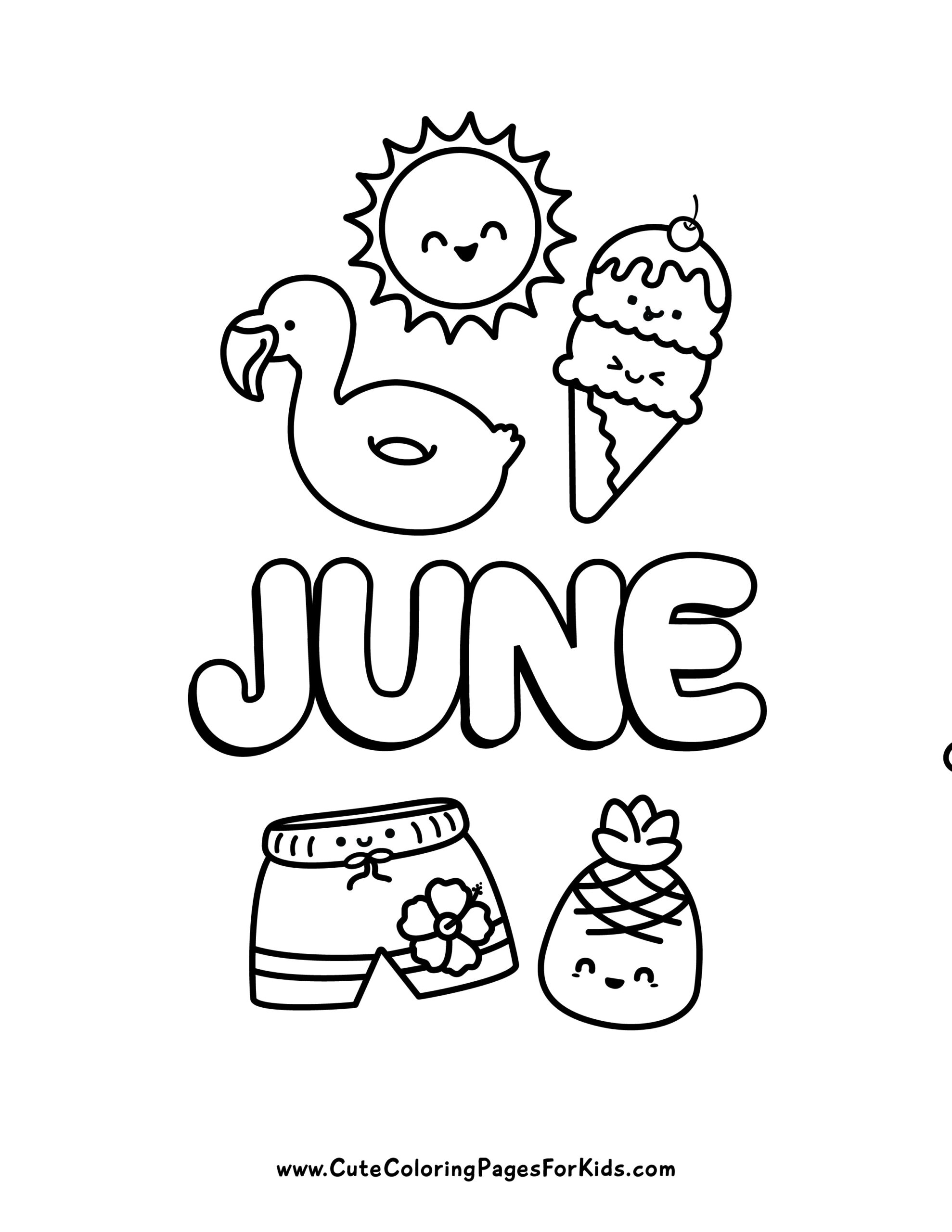 June Coloring Pages - Cute Coloring Pages For Kids