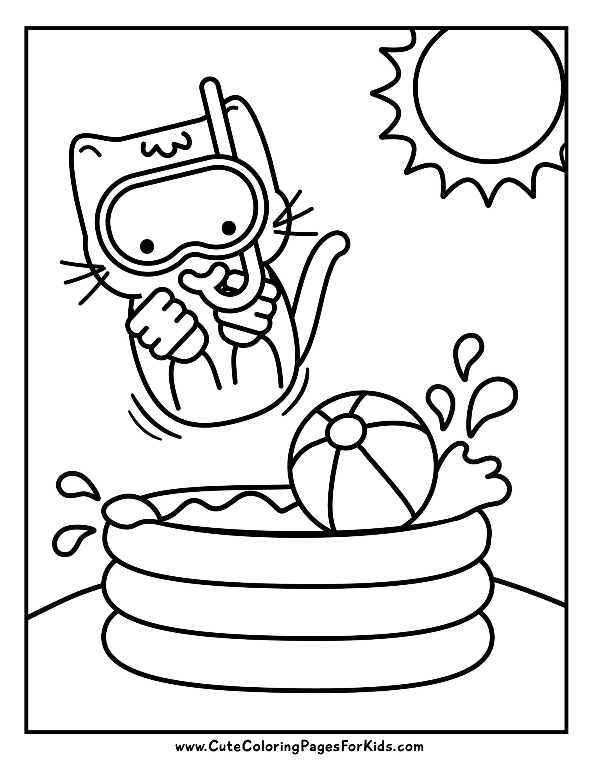 Summer Coloring Pages (10 Free Printable PDF Downloads) - Cute Coloring ...