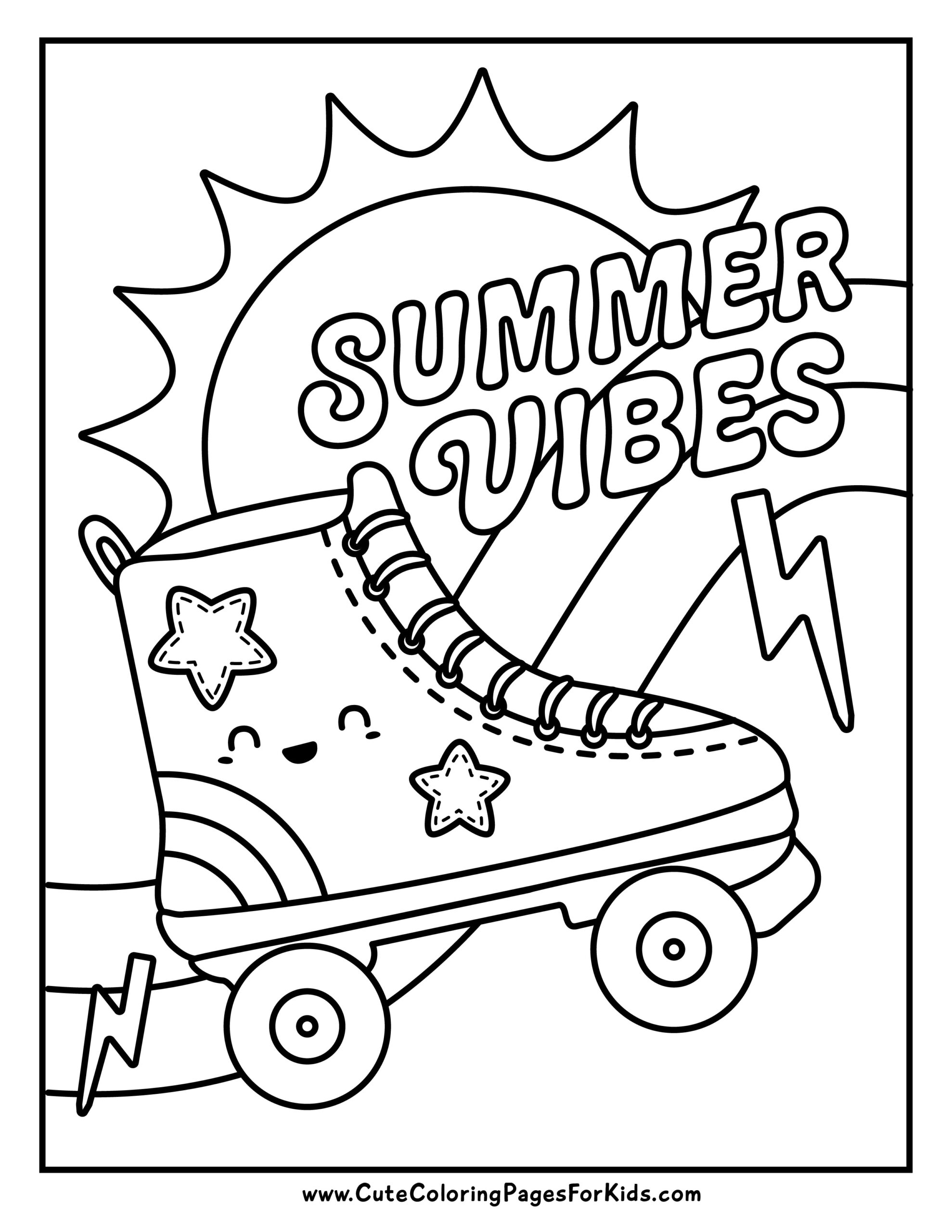 Summer Coloring Pages (10 Free Printable PDF Downloads) - Cute Coloring ...