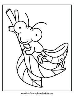 Insect Coloring Pages (12 Cute Bug Pictures to Color) - Cute Coloring ...
