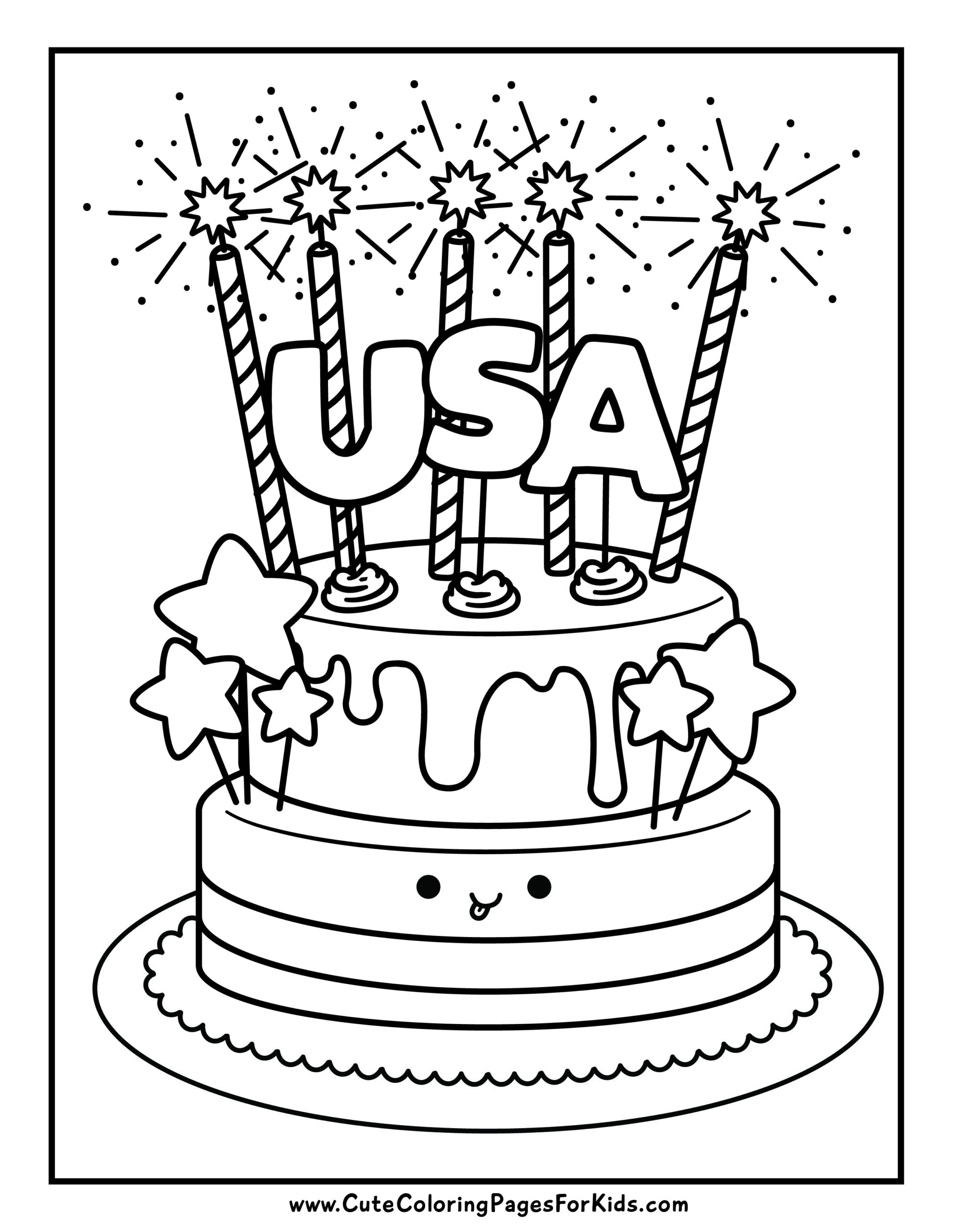 4th of July Coloring Pages: 8 Adorable Free Printable PDFs - Cute ...