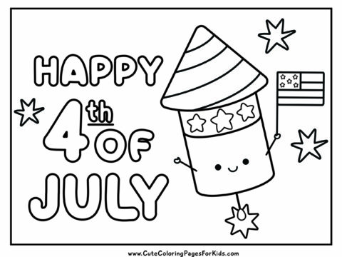 4th of July Coloring Pages: 8 Adorable Free Printable PDFs - Cute ...