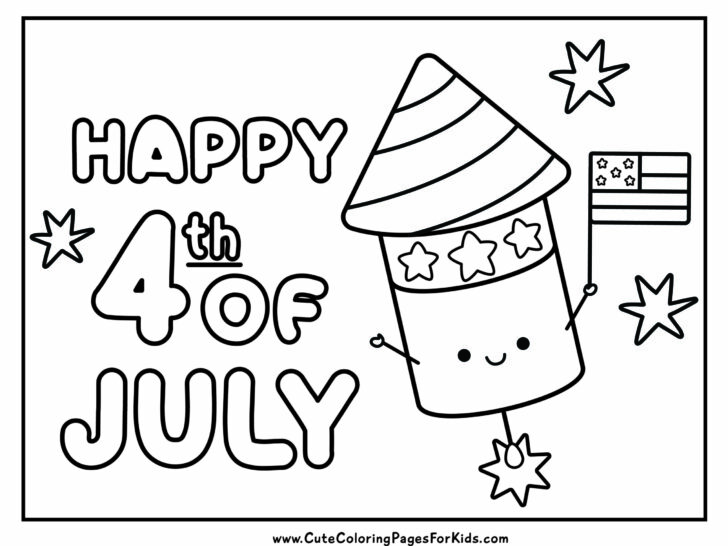 4th of July Coloring Pages: 8 Adorable Free Printable PDFs - Cute ...