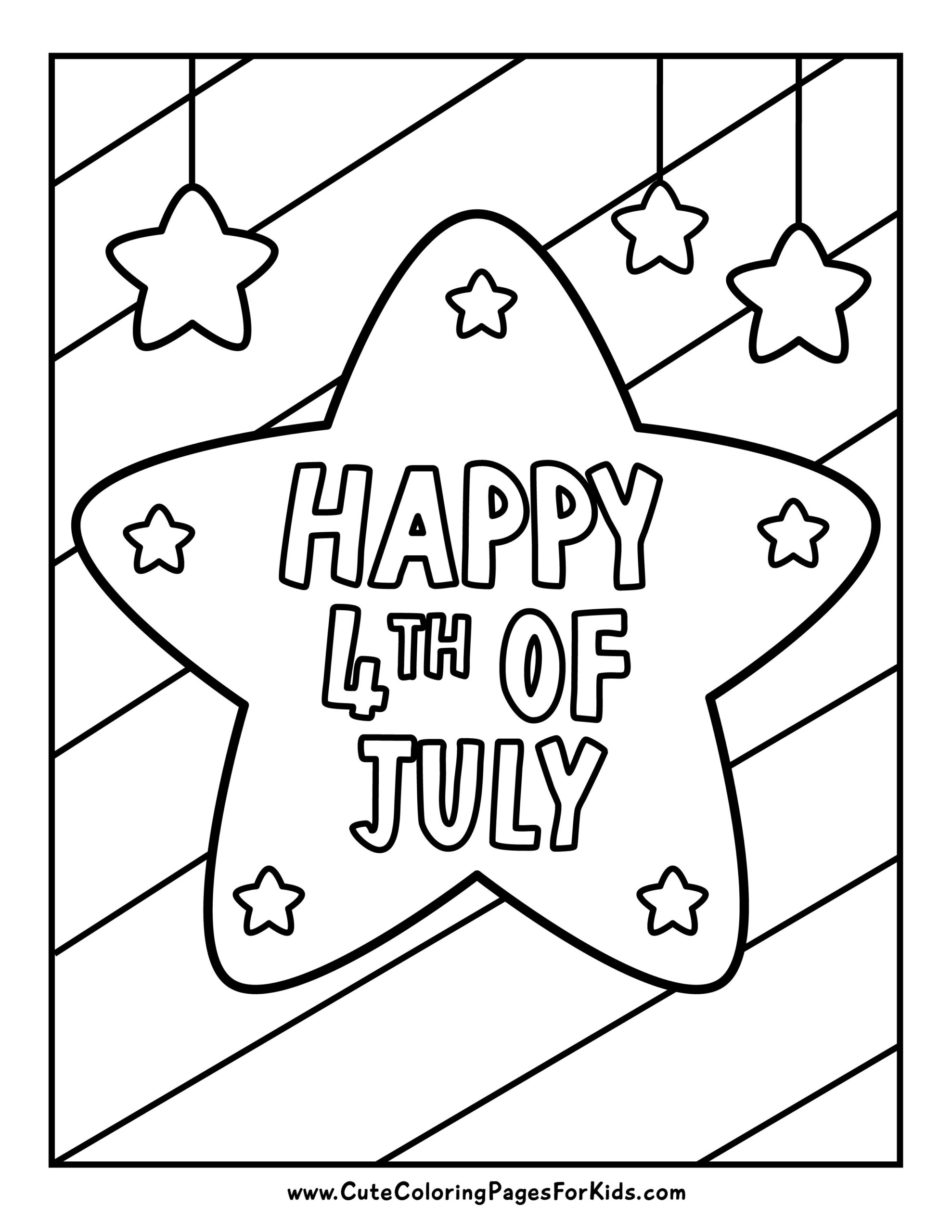 4th of July Coloring Pages: 8 Adorable Free Printable PDFs - Cute ...