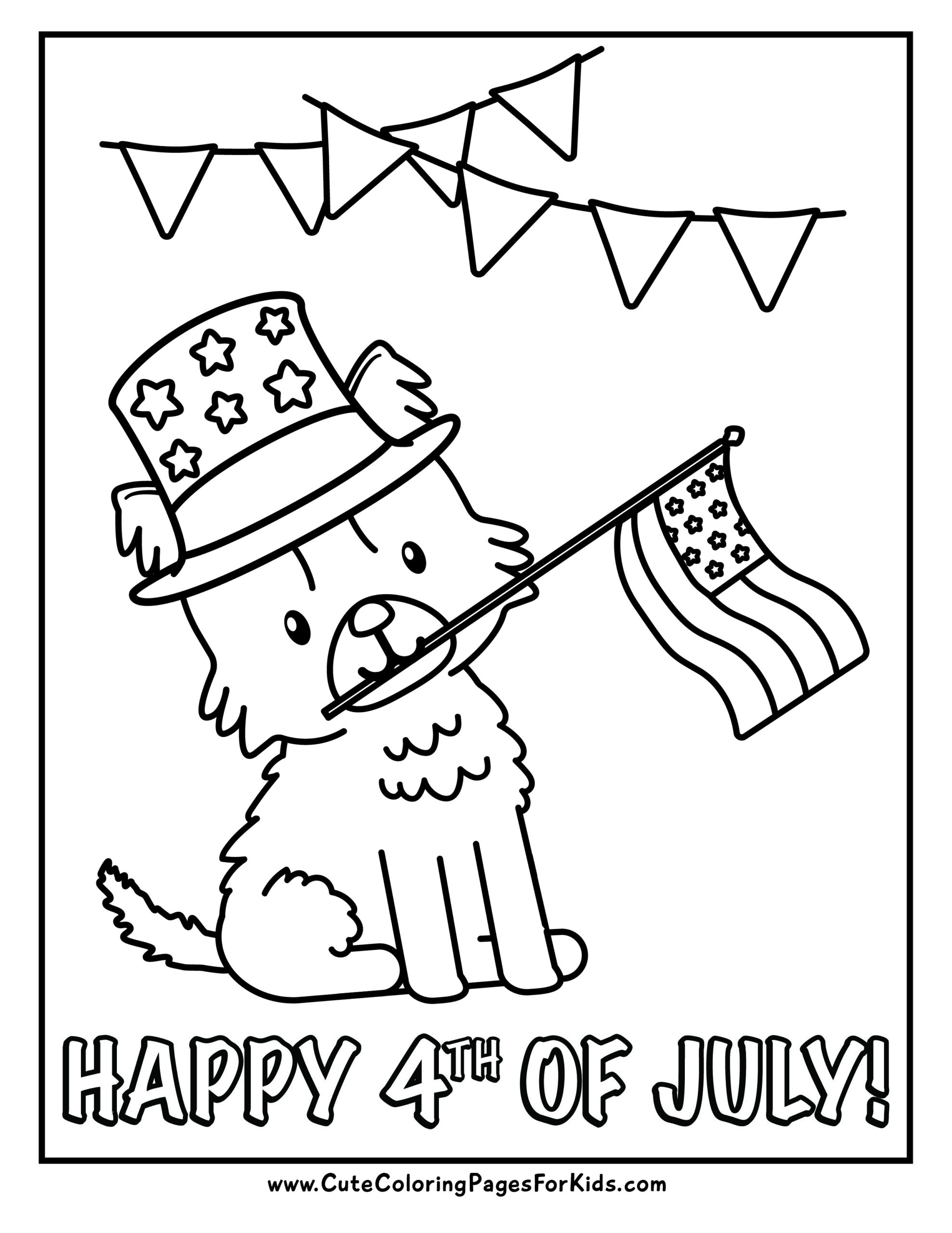 4th of July Coloring Pages: 8 Adorable Free Printable PDFs - Cute ...