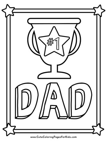 Father's Day Coloring Pages - Cute Coloring Pages For Kids