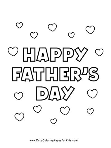 Father's Day Coloring Pages - Cute Coloring Pages For Kids