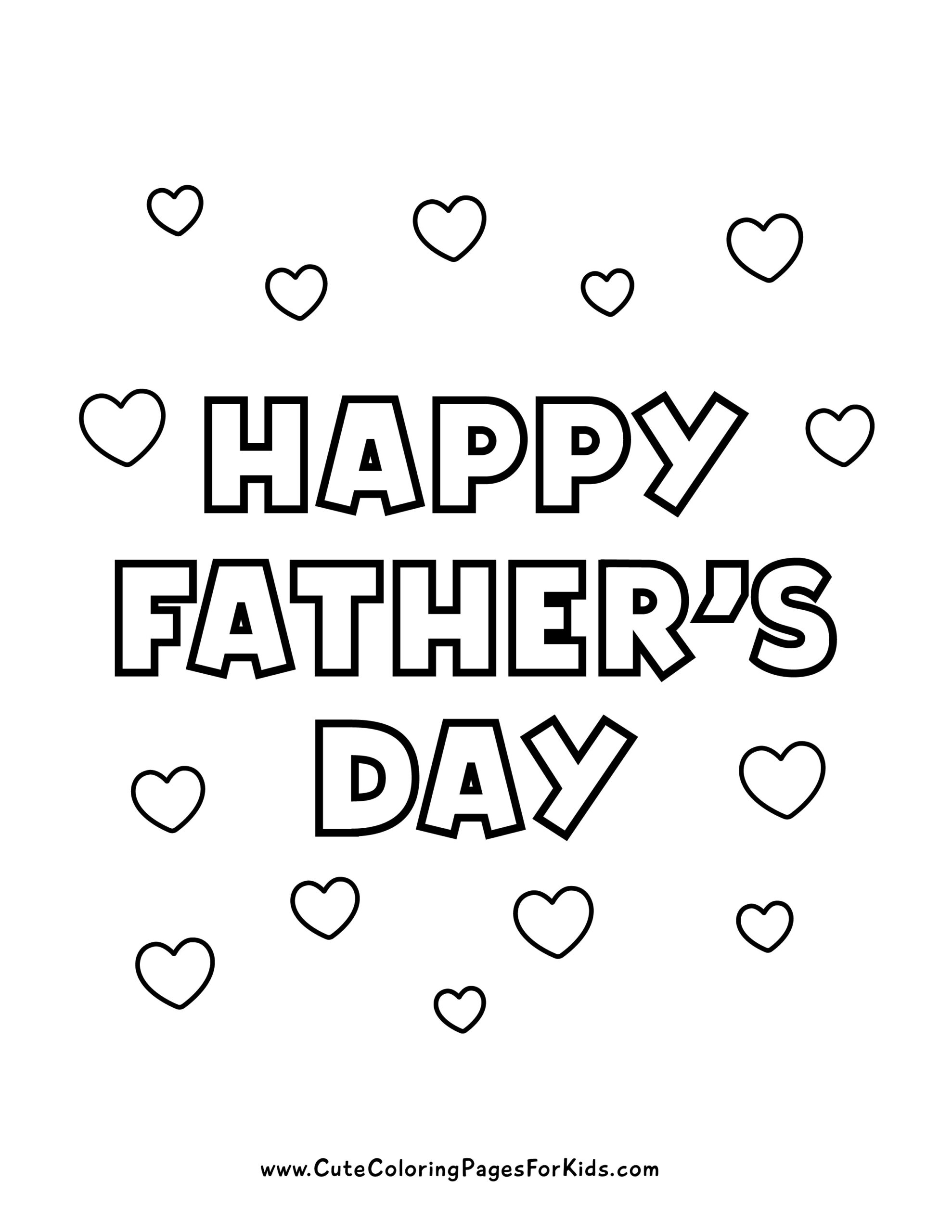 Father's Day Coloring Pages - Cute Coloring Pages For Kids