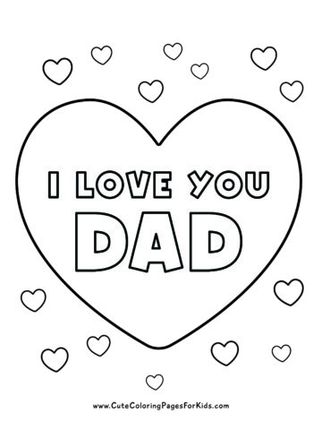 Father's Day Coloring Pages - Cute Coloring Pages For Kids