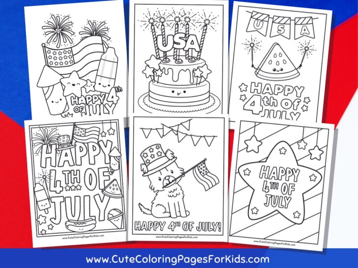 4th of July Coloring Pages: 8 Adorable Free Printable PDFs - Cute ...